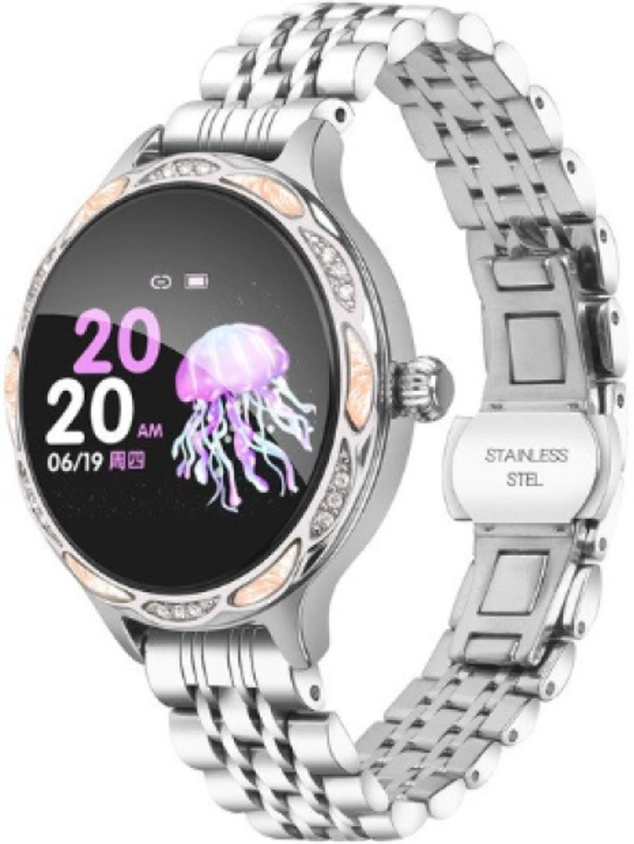 Nieuw Belesy® - Stijlvolle Smartwatch - Damesmodel - Zilverkleur ...