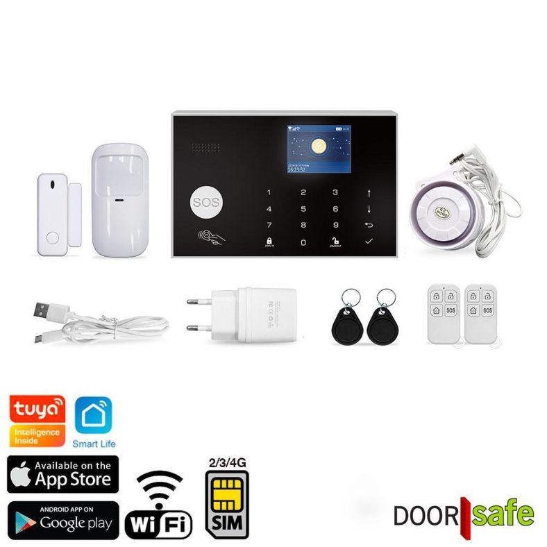 Alarmsysteem, WiFi & met 2/3/4G module, melding via Smart Life app/SMS ...