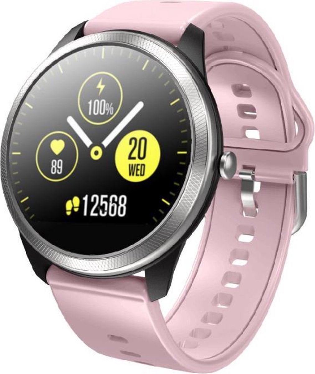 Nieuw - Belesy® Dual - Smartwatch Dames - Roze - Smart Gear Compare