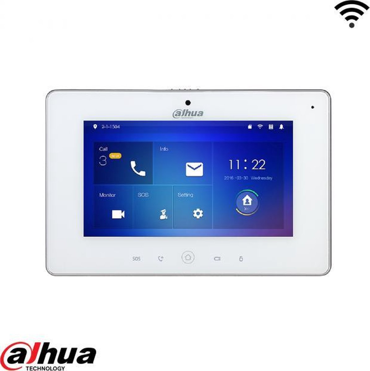 Dahua 7 Inch Wi-Fi Indoor Monitor voor IP Camera of Deurbel met Camera ... Dahua 7 Inch Wi-Fi Indoor Monitor voor IP Camera of Deurbel met Camera ...