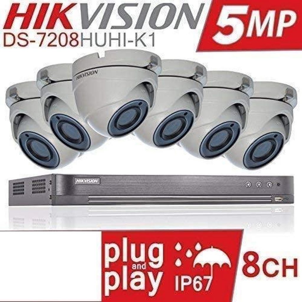 HIKVISION 5MP CCTV BEVEILIGINGSSYSTEEM 4K DVR 8CH H.265 + HIK 5 MP 2 ...