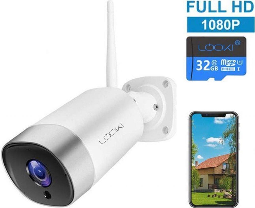Looki® 1080P Full HD Buiten WiFi beveiligingscamera met app - inclusief ...