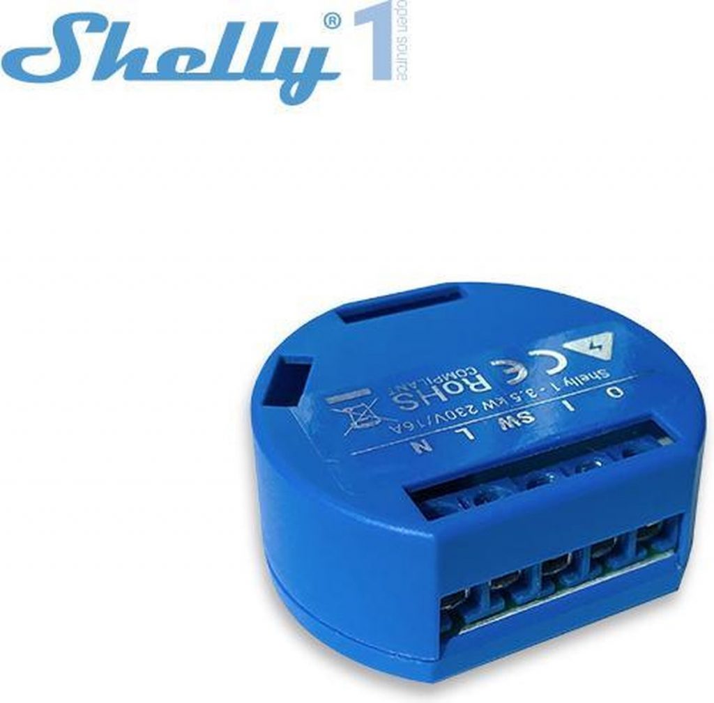 Shelly 1 WiFi bestuurbare Relay Switch - Smart Gear Compare