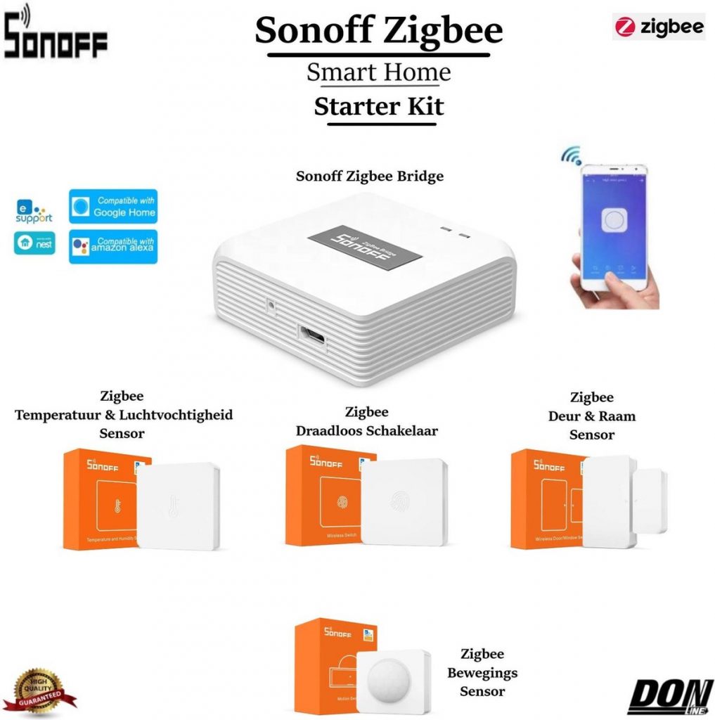 Sonoff Zigbee - 5-delige - Smart Home - Starter Kit - Sonoff Bridge ...