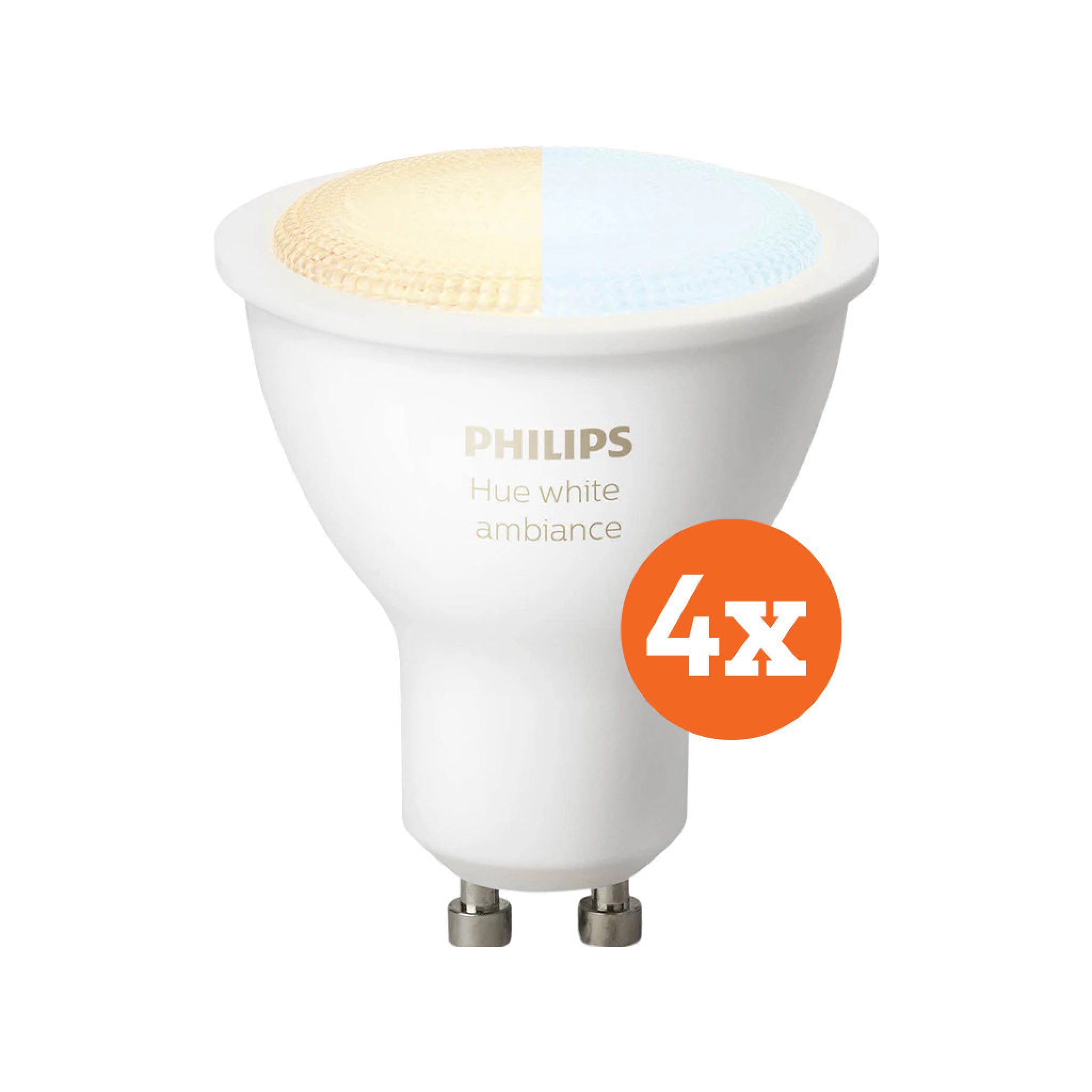 Philips Hue White Ambiance GU10 Bluetooth 4-pack - Smart Gear Compare