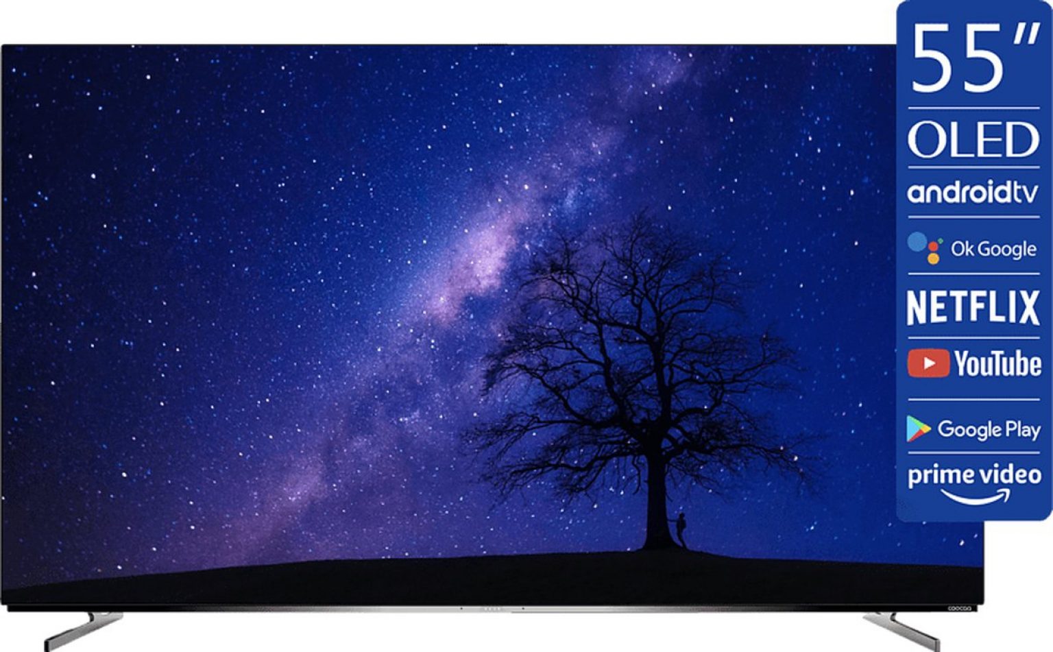 COOCAA 55S8M OLED TV (55 inç / 139 cm UHD 4K SMART TV Android 10.0 ...