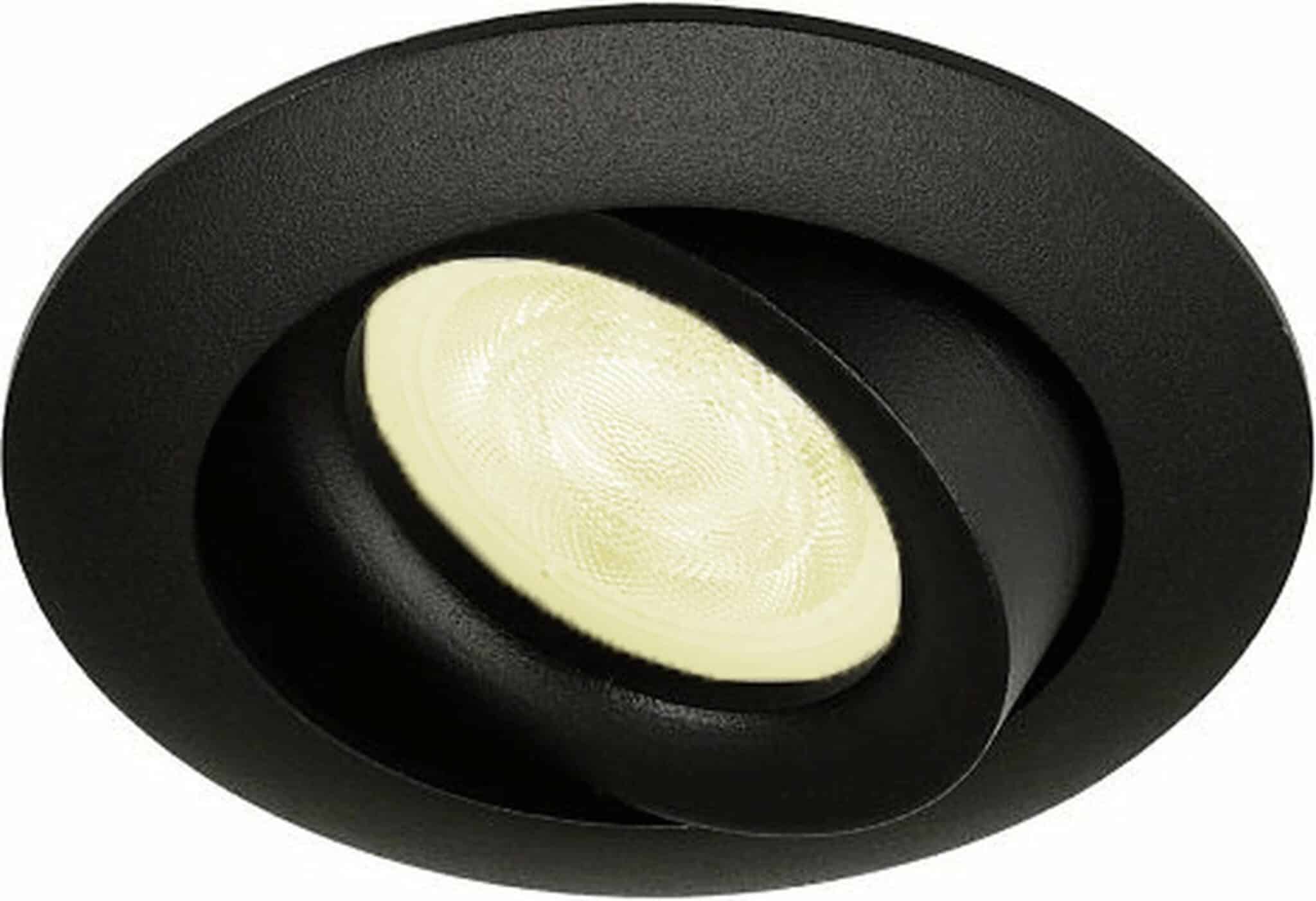 Inbouwspot Mees met Philips HUE White - spot - Zwart - rond - Voor ...